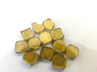 China JSD23 MCD Yellow Diamond Plates 2.0-6.5mm Near Square Shape with 1.1mm Thickness for Precision Machining for sale