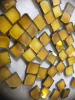 China JSD23 MCD Yellow Diamond Plates 2.0-6.5mm Near Square Shape with 1.1mm Thickness for Precision Machining for sale