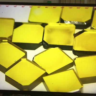 China Yellow Monocrystalline HPHT CVD Diamond Square Plate 2-7mm for Diamond Tools for sale