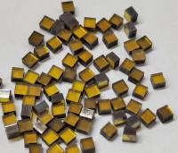 China HPHT Mono Crystal Diamond Cubic 1.5x1.5x1.5mm Yellow for Cutting Tools and CVD Seeds for sale