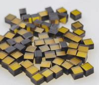 China HPHT Mono Crystal Diamond Cubic 1.5x1.5x1.5mm Yellow for Cutting Tools and CVD Seeds for sale