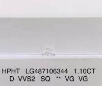 China 1.1 Carat Princess Cut Lab Grown Diamond - D Color VVS2 Clarity HPHT Synthetic Gemstone for Jewelry for sale