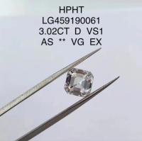 China 3.02 Ct D Color VS1 Clarity HPHT Lab-Grown Square Emerald Cut Diamond for Jewelry for sale