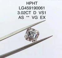 China 3.02 Ct D Color VS1 Clarity HPHT Lab-Grown Square Emerald Cut Diamond for Jewelry for sale