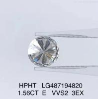 China 1.56 Carat E Color VVS2 3EX Round Brilliant HPHT Lab Grown Diamond for Jewelry Manufacturing for sale