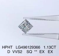 China 1.13 Ct D Color VVS2 Clarity Princess HPHT Lab Grown Diamond - Excellent Cut Synthetic Gemstone for Jewelry for sale
