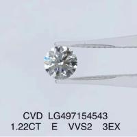 China 1.22 Carat E Color VVS2 3EX Cut CVD Lab Grown Diamond for Jewelry Manufacturing for sale