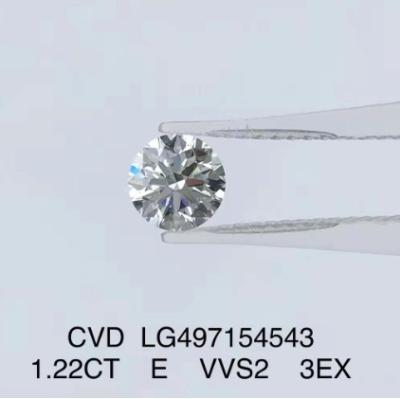 China 1.22 Carat E Color VVS2 3EX Cut CVD Lab Grown Diamond for Jewelry Manufacturing for sale