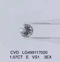 China 1.07 Carat Round Lab Grown CVD Diamond - E Color VS1 Clarity 3EX Cut for Jewelry Applications for sale