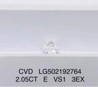 China 2.05ct E VS1 CVD Lab Grown Diamond Round Cut 3EX Loose Jewelry for sale