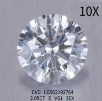 China 2.05ct E VS1 CVD Lab Grown Diamond Round Cut 3EX Loose Jewelry for sale