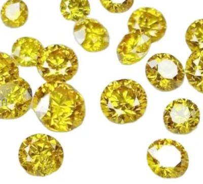China Fancy Vivid Yellow Lab Grown Diamond HPHT CVD Loose Gemstone VVS VS 1.0mm to 4.0mm for Jewelry for sale