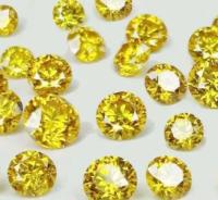 China Fancy Vivid Yellow Lab Grown Diamond HPHT CVD Loose Gemstone VVS VS 1.0mm to 4.0mm for Jewelry for sale