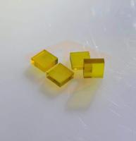 China HPHT Yellow Diamond Optical Plate 3x3x1.5mm with Ra<20nm Surface Polish for X-ray Windows for sale