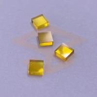 China HPHT Yellow Diamond Optical Plate 3x3x1.5mm with Ra<20nm Surface Polish for X-ray Windows for sale