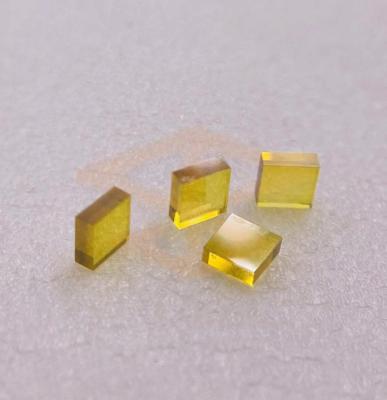 China HPHT Yellow Diamond Optical Plate 3x3x1.5mm with Ra<20nm Surface Polish for X-ray Windows for sale