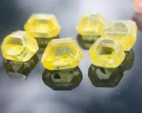 China Lab Grown Diamond Fancy Yellow HPHT Rough Diamond 0.1-4ct Uncut Raw Stone for Grinding for sale