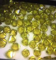 China octahedron rough diamonds hpht yellow industry diamond sharp point MCD for sale