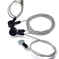China PVC Coated Transparent Steel Lifting Slings Lanyard Cable Tether Safety Strap for sale