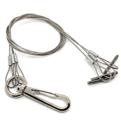 China Three Legs Stainless Steel Wire Rope Sling Hanging System Flower Basket for sale