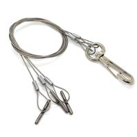 China Three Legs Stainless Steel Wire Rope Sling Hanging System Flower Basket for sale