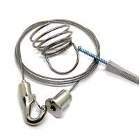 China Ceiling Light Suspension Cable Wire Rope Adjustable Length With Spring Hook Acoustic Panel System for sale
