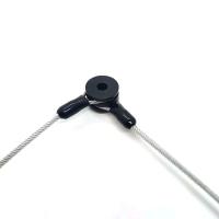 China Custom Wire Rope Assemblies PVC Coated Transparent Lanyard Cable Tether Safety Strap for sale