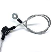 China Custom Wire Rope Assemblies PVC Coated Transparent Lanyard Cable Tether Safety Strap for sale
