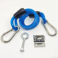 China Coil Lanyard Attaches To Belt Loops Or Handbags Security Lanyard Bungee Coil Key Chain Tool Lanyard for sale