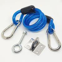 China Coil Lanyard Attaches To Belt Loops Or Handbags Security Lanyard Bungee Coil Key Chain Tool Lanyard for sale