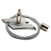 China LED Aluminum Channel Wire Gripper Suspension Wire Light Fittings With Mounting Clips for sale