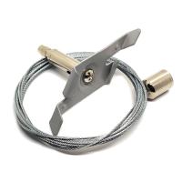 China LED Aluminum Channel Wire Gripper Suspension Wire Light Fittings With Mounting Clips for sale