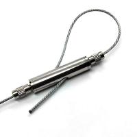 China Nickel Paint Brass Looping Gripper Adjustable Aircraft Cable Hanging Kit for sale