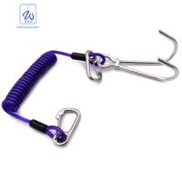 China Retractable Tool Lanyard Fishing Coiled Lanyard Heavy Duty Safety Rope Wire Rope For Kayak Paddles Sea Fishing for sale
