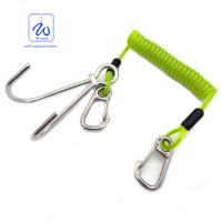 China Retractable Tool Lanyard Fishing Coiled Lanyard Heavy Duty Safety Rope Wire Rope For Kayak Paddles Sea Fishing for sale