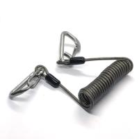China Popular Coil Spring Lanyard With Safety Retractable Warriors Lanyards for sale