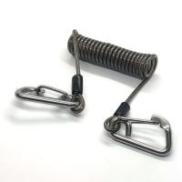 China Popular Coil Spring Lanyard With Safety Retractable Warriors Lanyards for sale