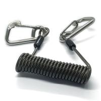 China Popular Coil Spring Lanyard With Safety Retractable Warriors Lanyards for sale