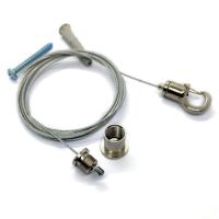 China Hanging Signs Drop Ceiling Hooks Kit 2 Cable Set With Stainless Steel Wire Rope Clamp for sale