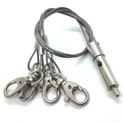 China Adjustable Flower Pot Hanging Kit Three Legs Plant Pot Wire Suspension Kit for sale