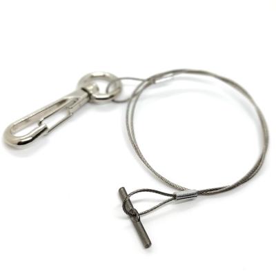 China Single Leg Stainless Steel Wire Rope Plant Pot Hanging Kit With Metal Hook for sale