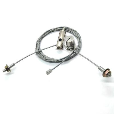 China Adjustable Aircraft Cable Suspension Gripper Stainless Wire Rope For Lighting for sale