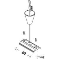 China Customized Design Extension Clamp Gripper Wire Rope Grip For Linear Lighting Suspension Kits for sale