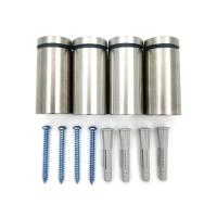 China 3/4 Inch Stainless Steel Glass Sign Mount Screw Covers For Wall Mounted Signage for sale