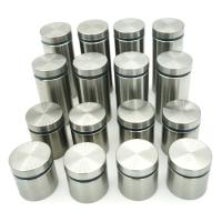 China 3/4 Inch Stainless Steel Glass Sign Mount Screw Covers For Wall Mounted Signage for sale