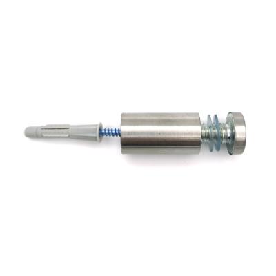 China Display Fixture Cylinder Advertising Screw Stainless Steel Stand Off Glass Fixings for sale