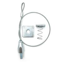 China Supportage Fixation Suspension Hanging Kit With Stainless Steel Wire Rope Eyelets And Gripper Cable Hanger for sale