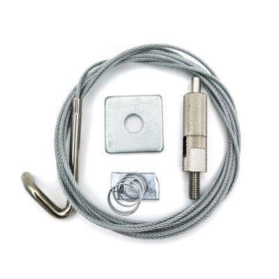 China Supportage Fixation 3 Inch Suspension Kits With Flemish Eye Wire Rope Sling And Wire Ceiling Gripper for sale