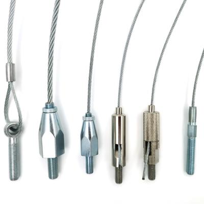 China Threaded Rod Mounting Systems Wire Suspension Hanging Kit Cable Lock Assembly for sale