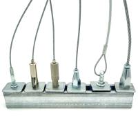 China Threaded Rod Mounting Systems Wire Suspension Hanging Kit Cable Lock Assembly for sale